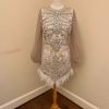 C2021-JD-Louisa - Bishop Sleeve Crystal Beaded Short Cocktail Dance ...